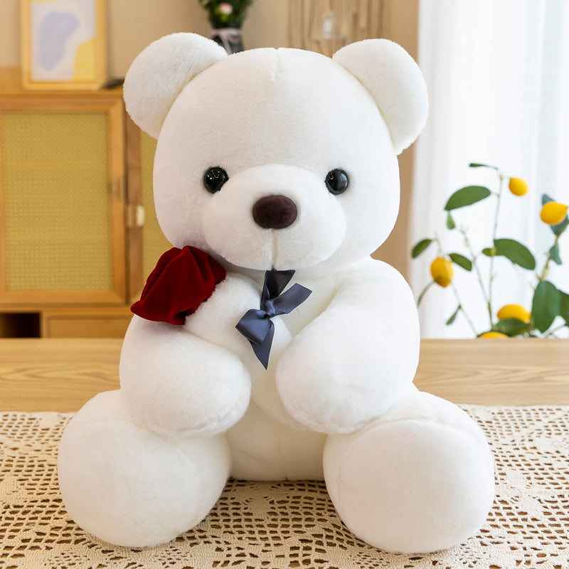 Knuffel Beer - Knuffelbeer met Hart - Beer Knuffel - Wit - 23cm – moloo.nl