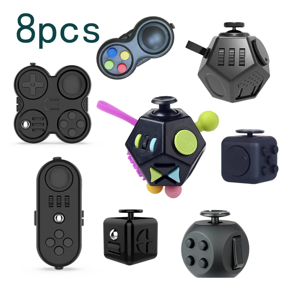 Fidget toys set - 8 unieke fidget toys voor eindeloos plezier – moloo.nl