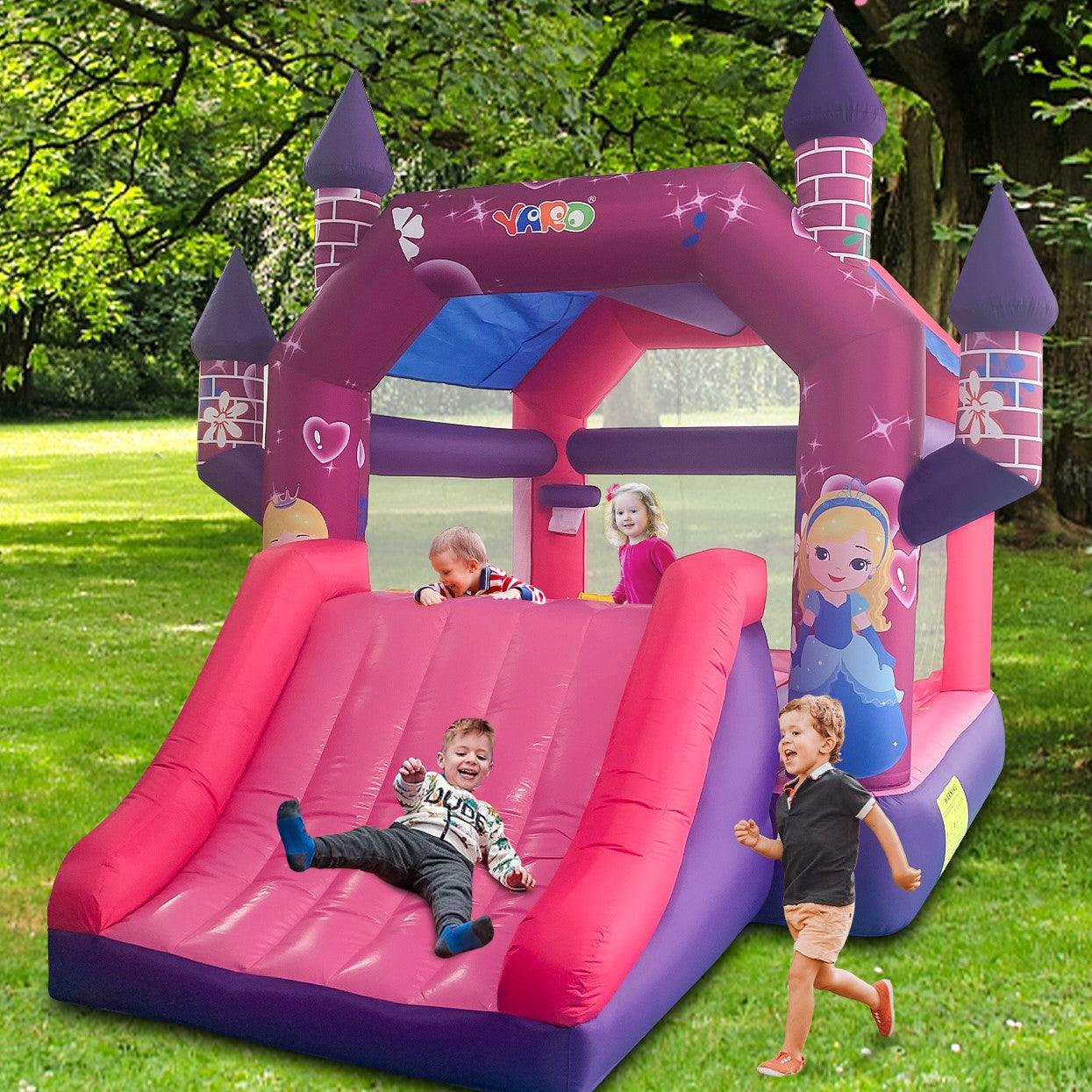 Springkussen - Princess - Springkussen Groot - Springkussen Glijbaan ...
